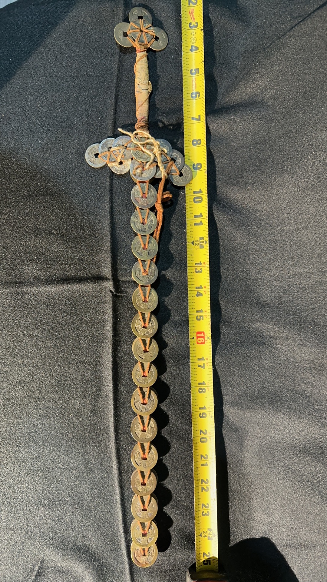 Stunning Ancient Five Emperors Copper Coin Sword | Artistic Antique ...